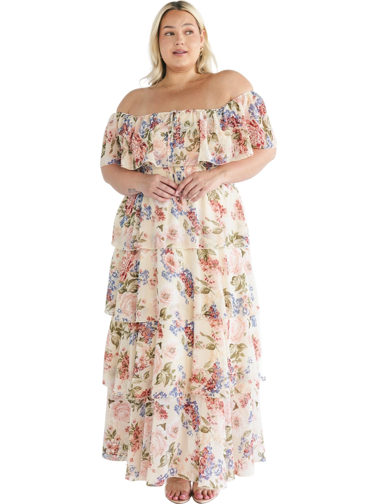 XH TEXTILES XH TEXTILES Carina Off-Shoulder Maxi Dress